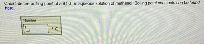 Solved Calculate the boiling point of a 9.50 m aqueous | Chegg.com