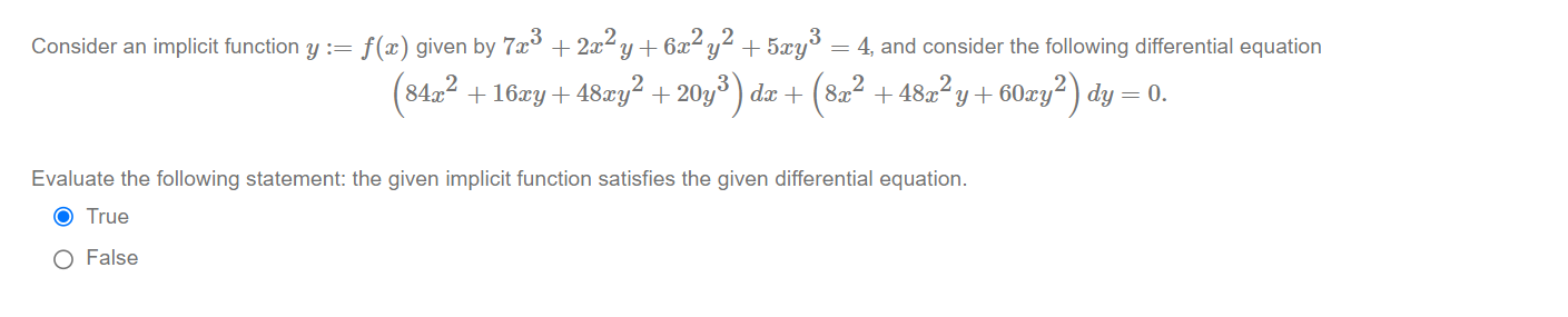 Solved Consider an implicit function y:= f(x) given by 723 + | Chegg.com