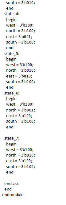 Solved begin timer = 4 'boooo; state = state_3; end else | Chegg.com