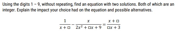 Solved Using the digits 1−9, without repeating, find an | Chegg.com