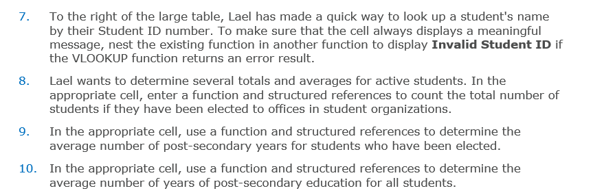 Solved 7. To the right of the large table, Lael has made a | Chegg.com