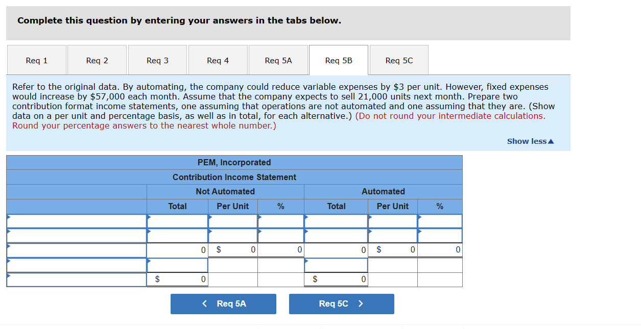 Solved Problem 5-22 (Algo) CVP Applications; Contribution | Chegg.com