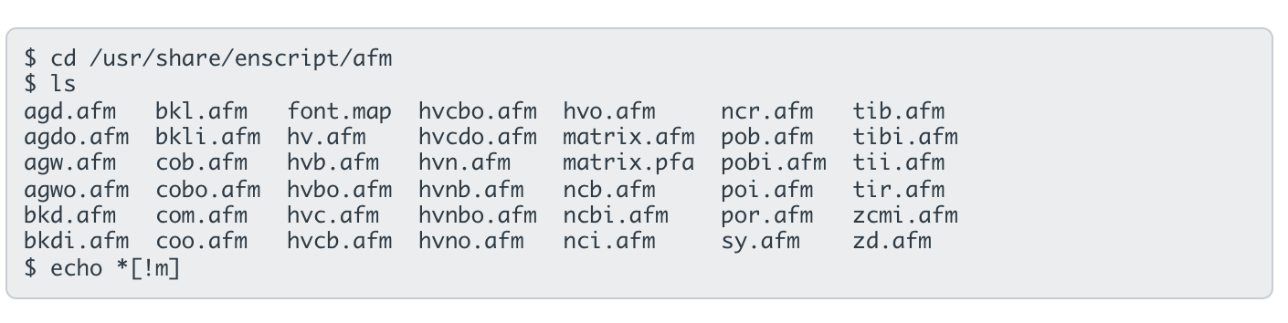 Solved Unix The shell performs globbing operations that | Chegg.com
