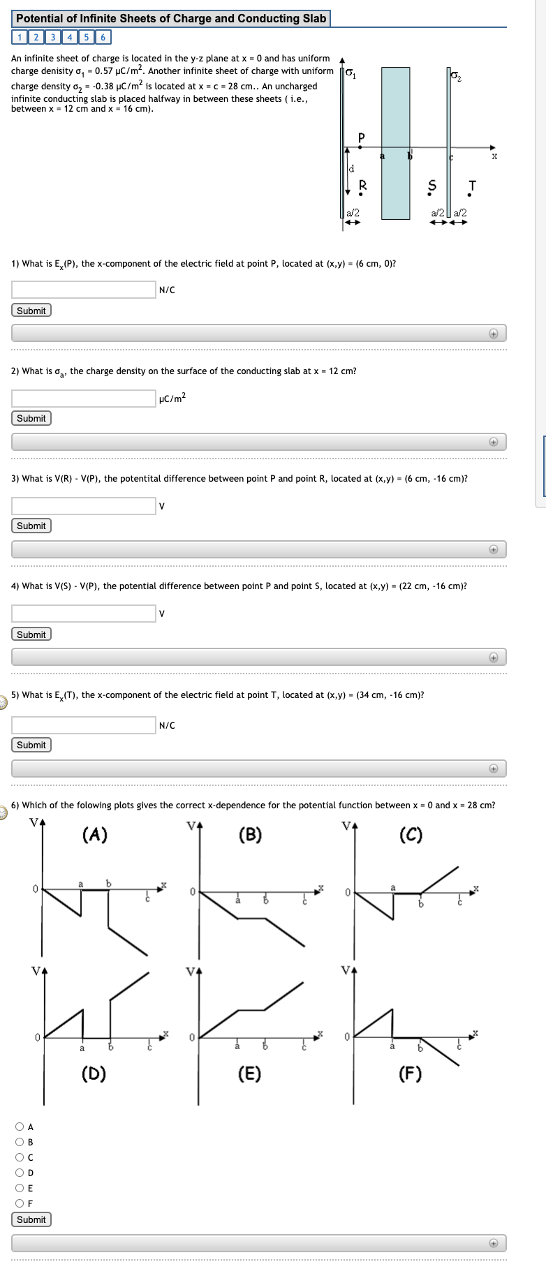 Solved Potential of Infinite Sheets of Charge and Conducting | Chegg.com