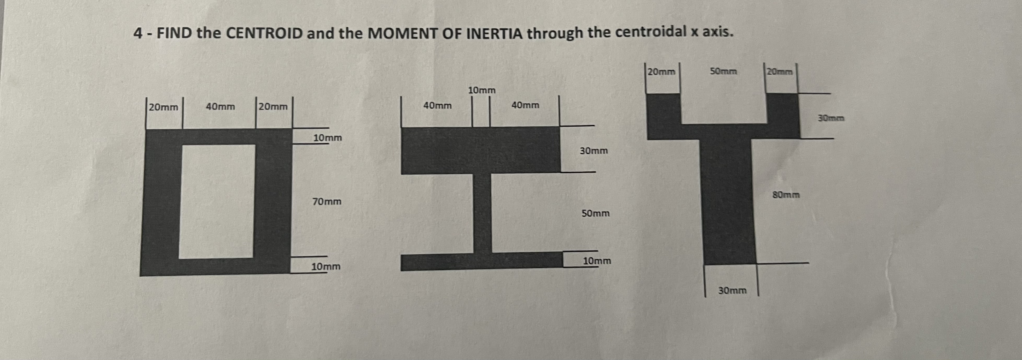 Find the CENTROID and the MOMENT OF INERTIA through | Chegg.com