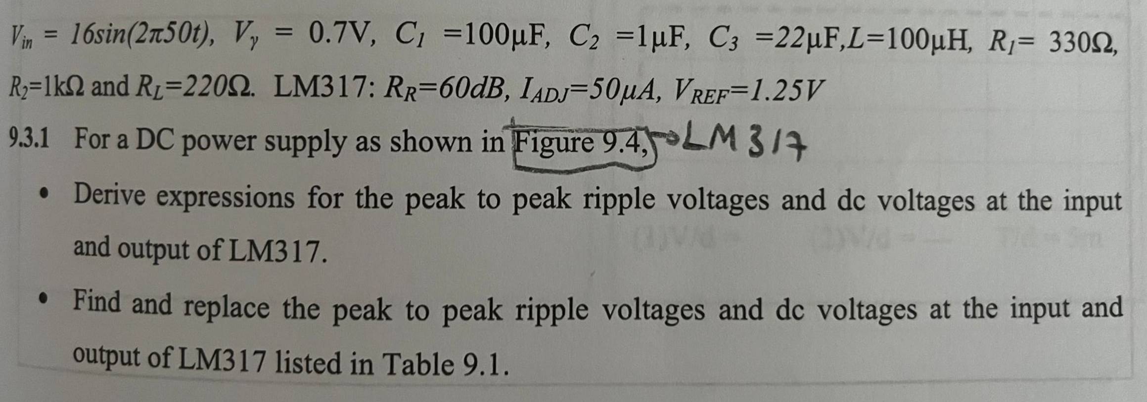 Solved derive expressions fot the peka to peak ripple | Chegg.com