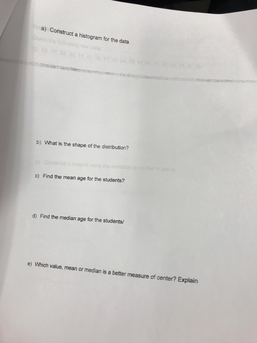 Solved Problem # 1 The following data represents the fall | Chegg.com