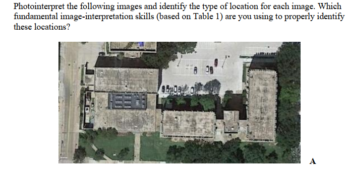 Solved Photointerpret the following images and identify the | Chegg.com