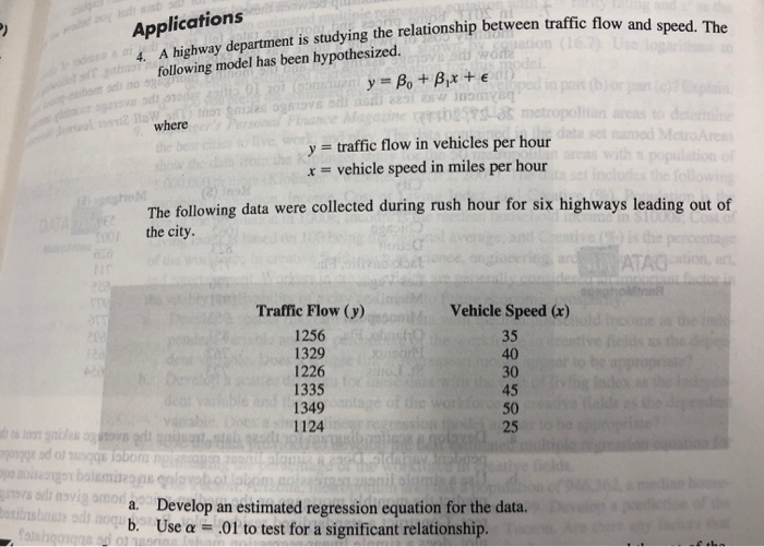 Solved Applications 4. A highway department is studying the | Chegg.com