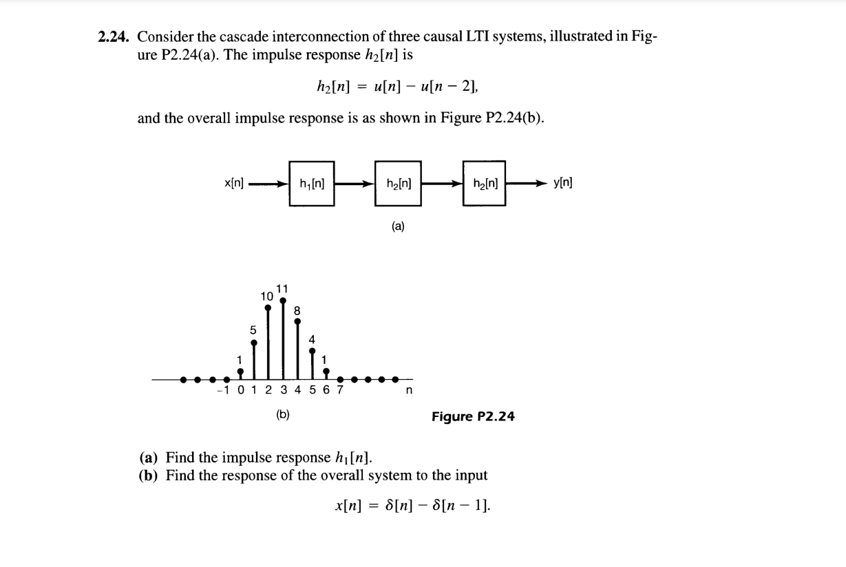 Solved 24. Consider the cascade interconnection of three | Chegg.com