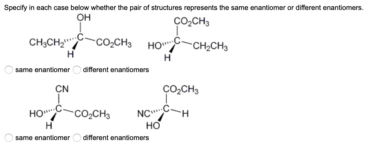 Solved Specify in each case below whether the pair of | Chegg.com
