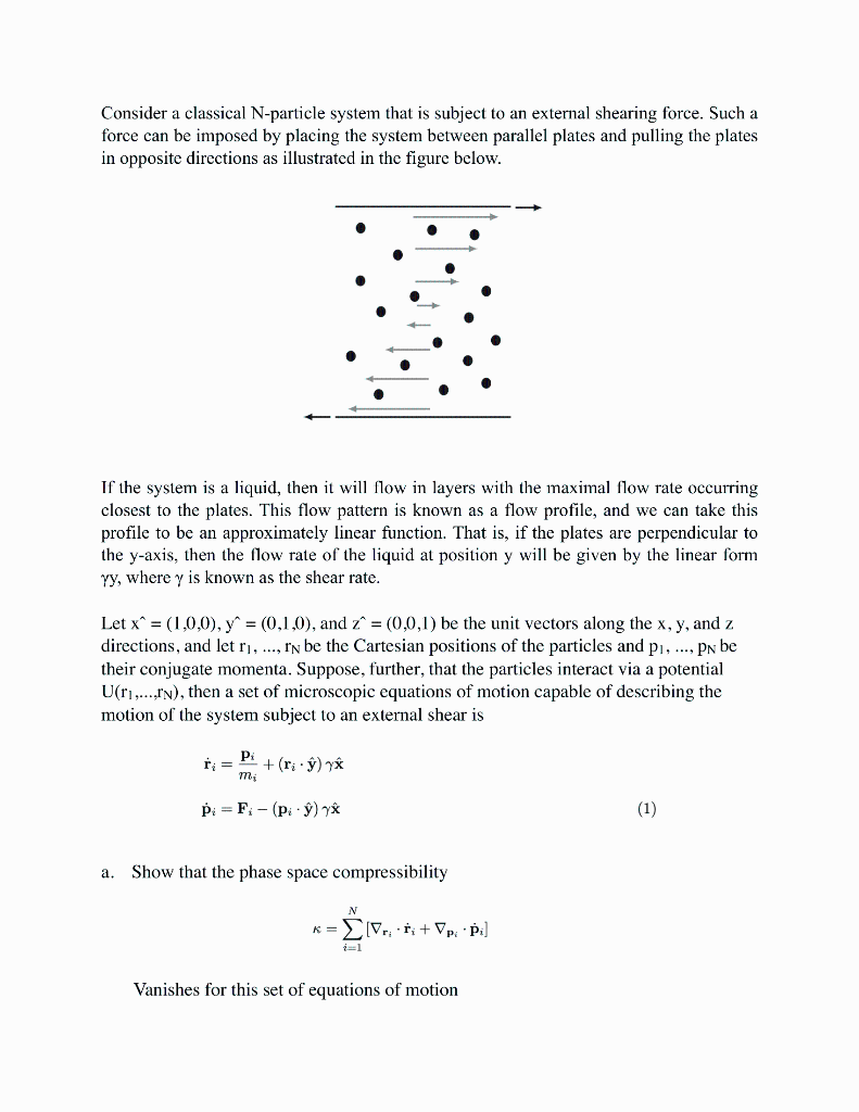 Consider a classical N-particle system that is | Chegg.com Consider a classical N-particle system that is | Chegg.com