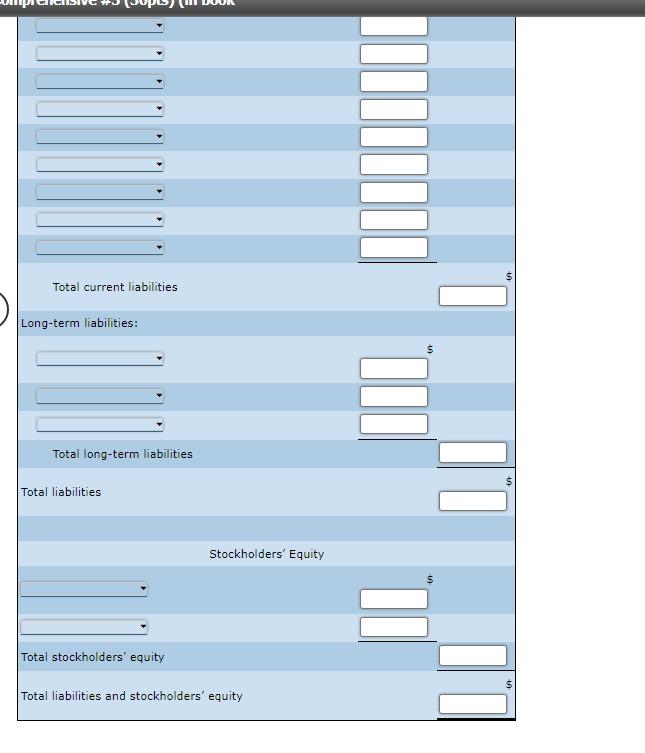 Solved Comprehensive Problem 3 Part 5: Note: You must | Chegg.com