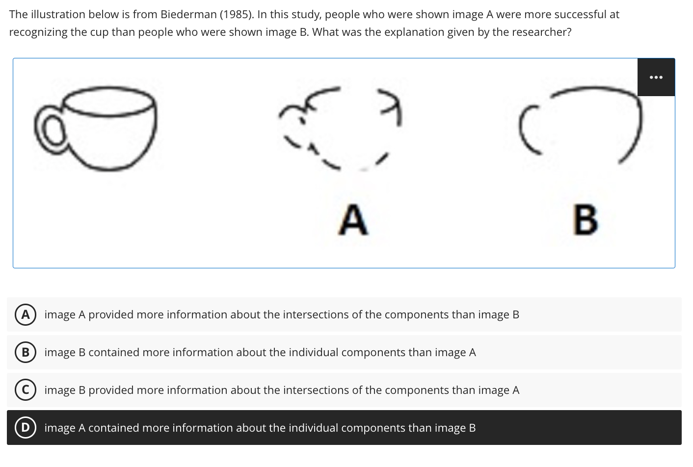The illustration below is from Biederman (1985). In | Chegg.com
