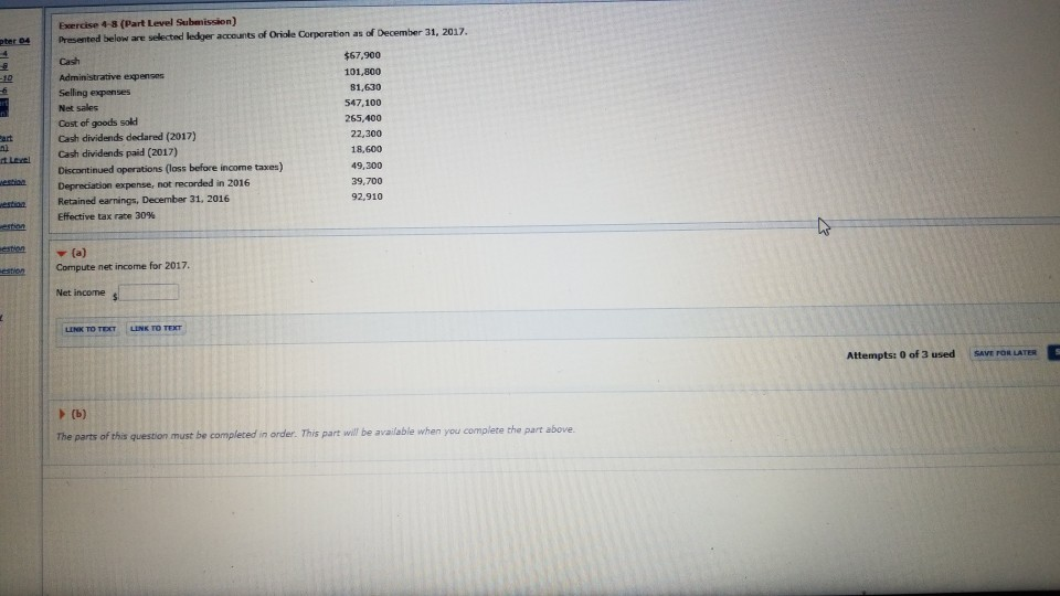 Solved pter 04 Exercise 48 (Part Level Submission) Presented | Chegg.com
