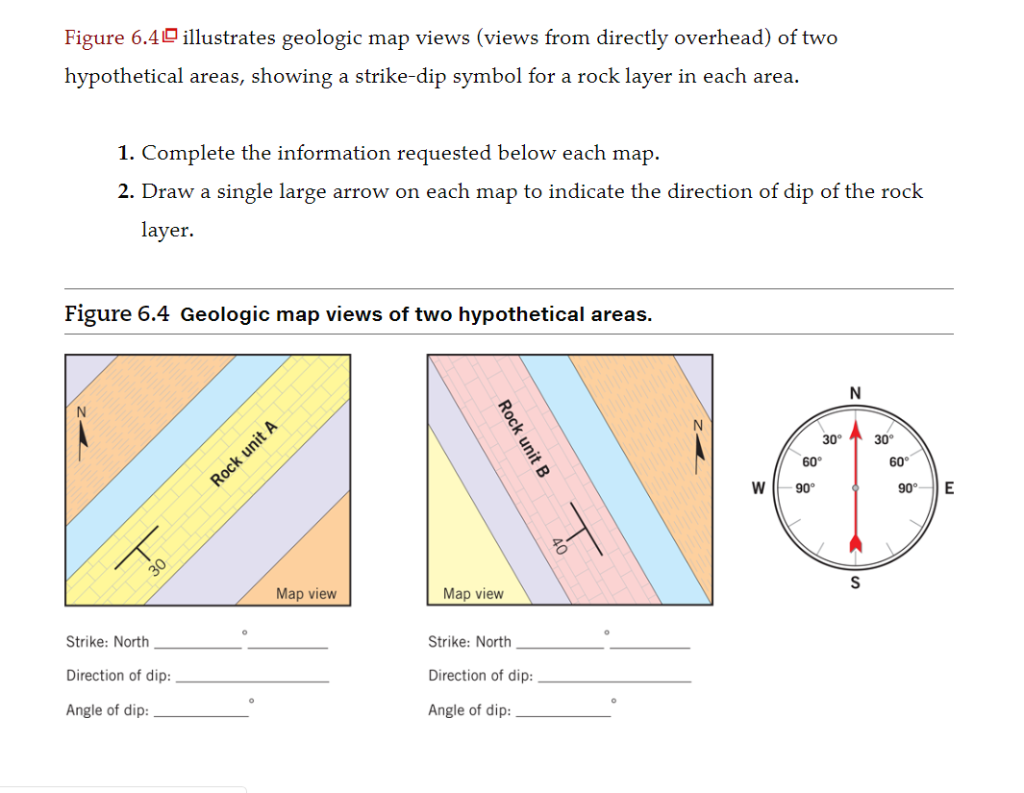 Solved Figure 6.4D illustrates geologic map views (views | Chegg.com