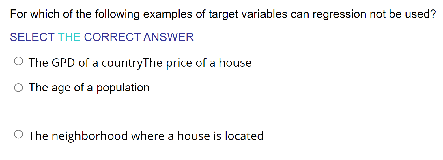 Solved For which of the following examples of target | Chegg.com
