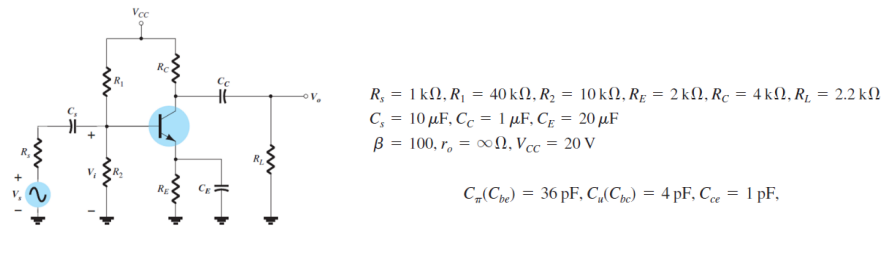 A Calculate The Midrange Gain Of The Amplifier B 
