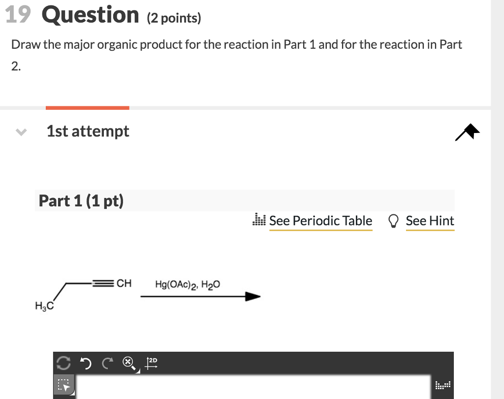 19 Question (2points) Draw the major organic product | Chegg.com