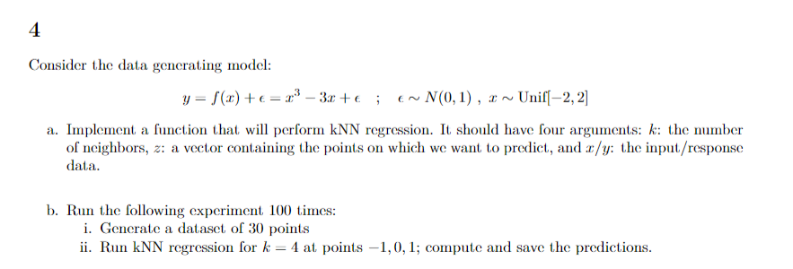 Consider the data generating model: y = S(c) + € = 23 | Chegg.com