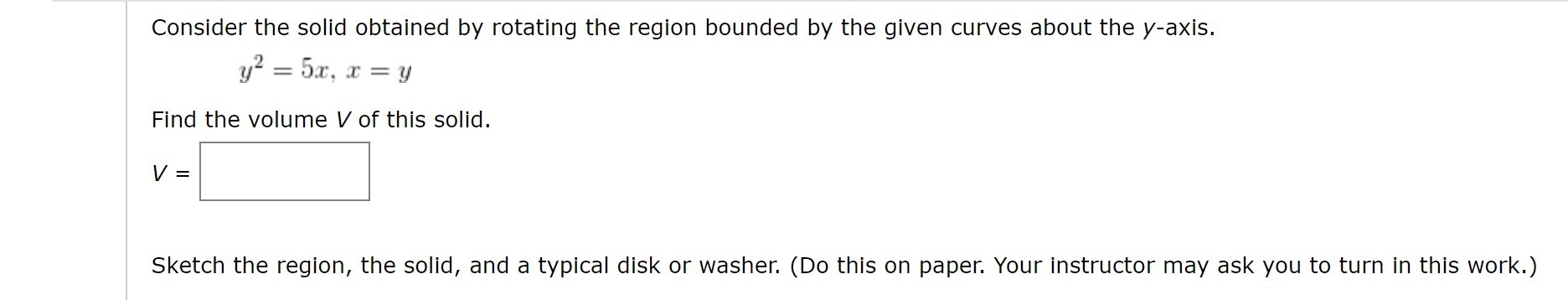 Solved Consider the solid obtained by rotating the region | Chegg.com