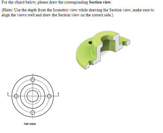 Solved For the object below, please draw the corresponding | Chegg.com