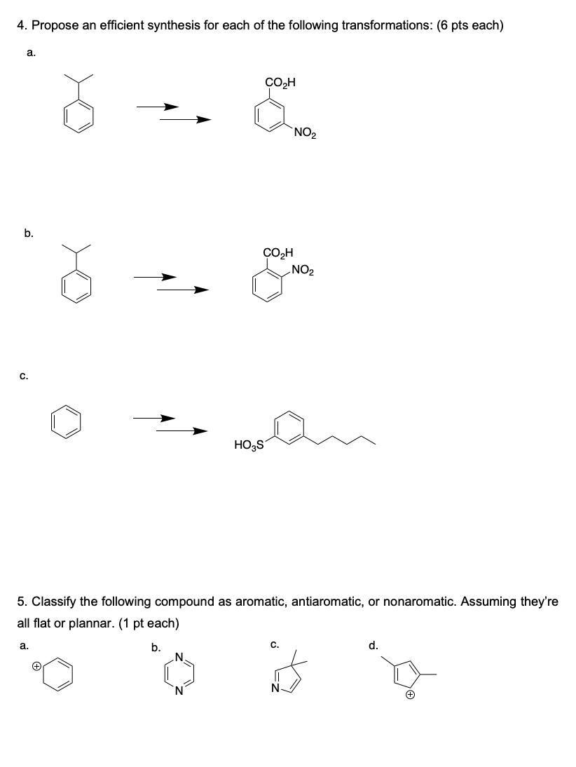 Solved 4. Propose an efficient synthesis for each of the | Chegg.com