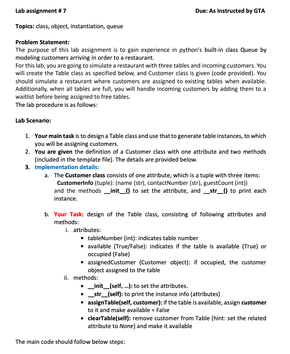 Solved Lab assignment # 7 Due: As Instructed by GTA Topics: | Chegg.com