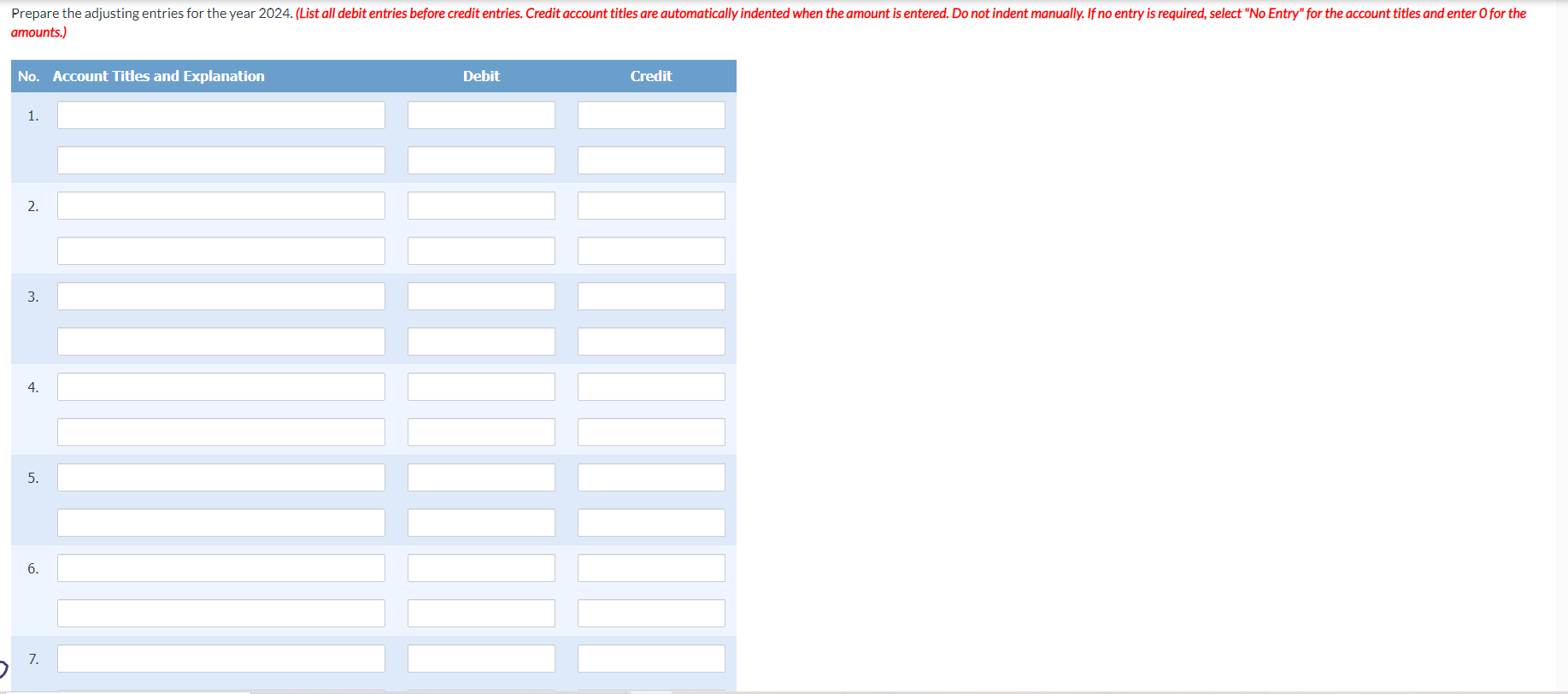 Solved follows:Additional information for adjusting entries: | Chegg.com Solved follows:Additional information for adjusting entries: | Chegg.com