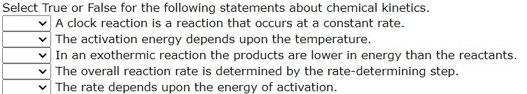 Solved Select True or False for the following statements | Chegg.com
