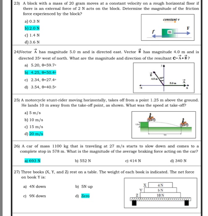 Solved 23) A block with a mass of 20 gram moves at a | Chegg.com