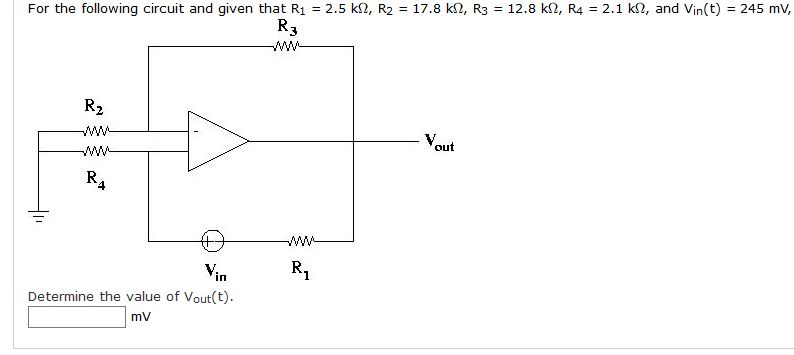 Solved For the following circuit and given that R1 = 2.5 kQ, | Chegg.com