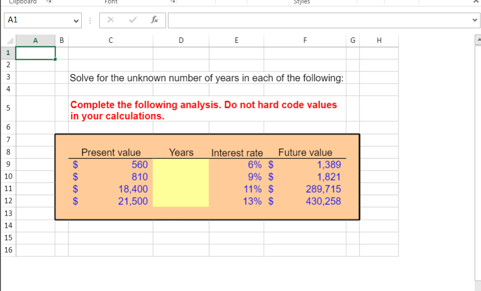 Solved \begin{tabular}{|l|l|l|l|l|l|l|l|} \hline A1 & & & \\ | Chegg.com