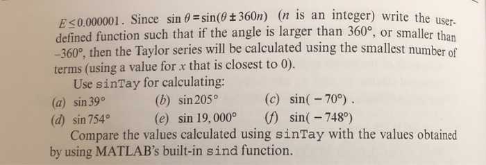 Solved The Taylor series expansion for sin x about x = o is | Chegg.com