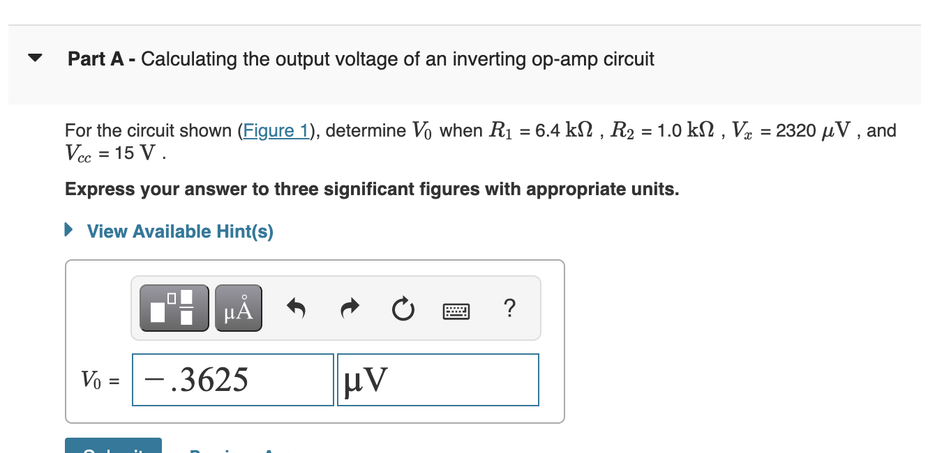 Solved Learning Goal: To analyze op-amp circuits that invert | Chegg.com