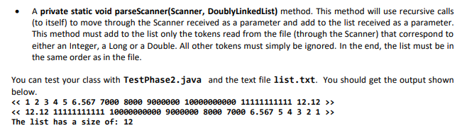 Solved Phase 2: Each phase has a test phase with it posted | Chegg.com