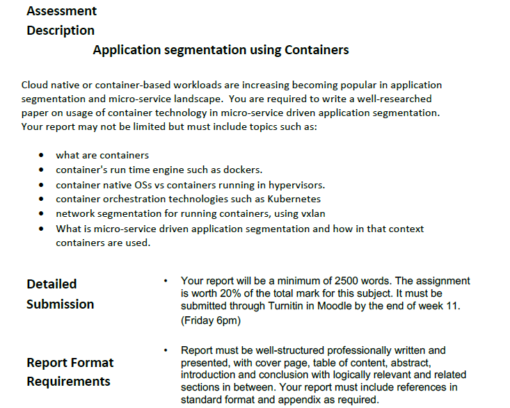 Solved Assessment Description Application segmentation using | Chegg.com