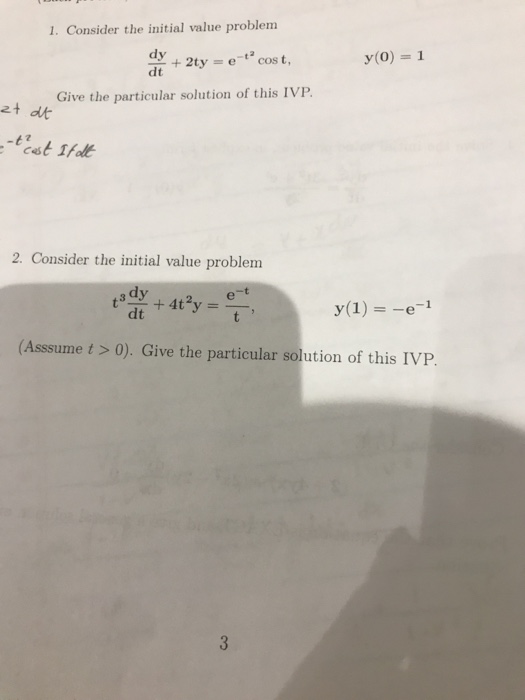 Solved 1. Consider the initial value problem dy dt y(0) = 1 | Chegg.com