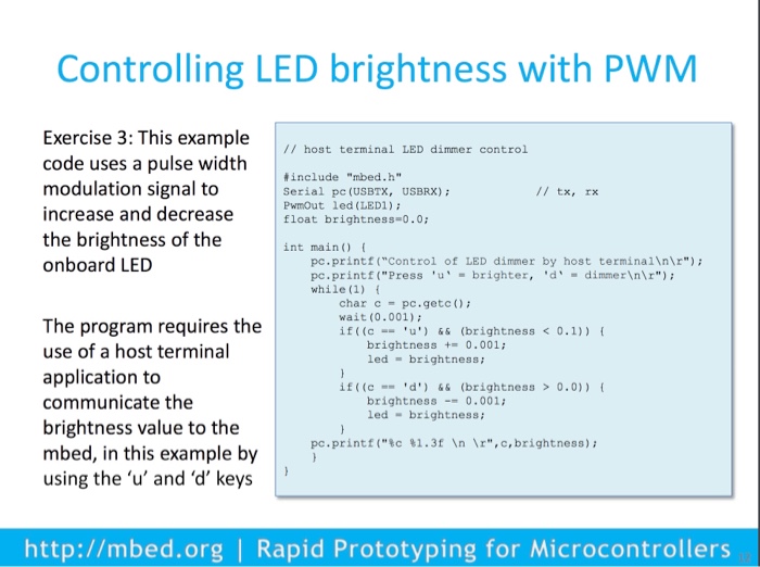 Solved 3 2s Pointsl Modify The Mbed Code In Exercse 3 Of 