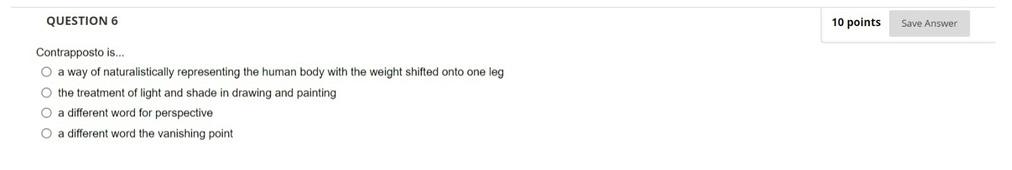 Contrapposto is... a way of naturalistically | Chegg.com