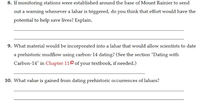 Osceola Lahar Electron Lahar National LaharN Margin | Chegg.com