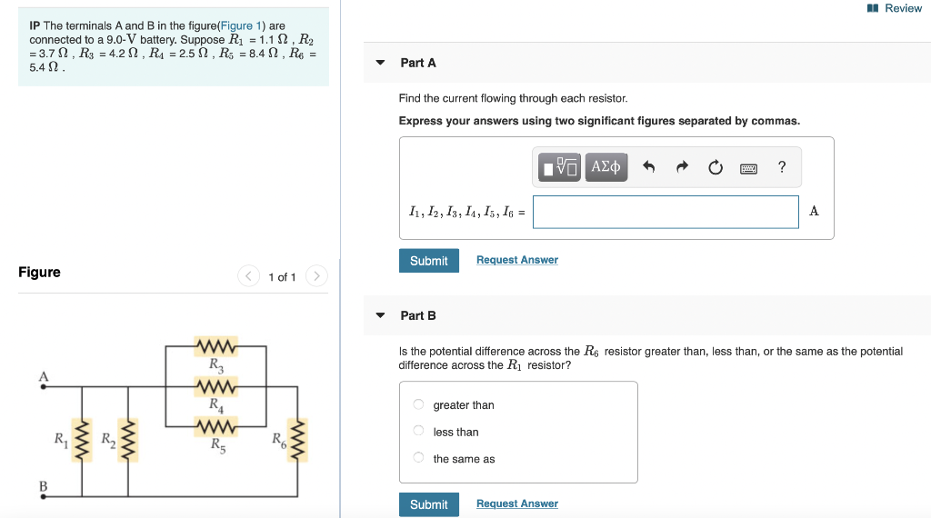 Solved I Review IP The terminals A and B in the | Chegg.com