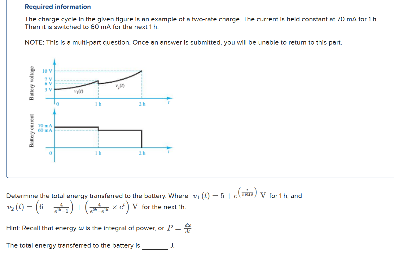 Solved Required informationThe charge cycle in the given | Chegg.com
