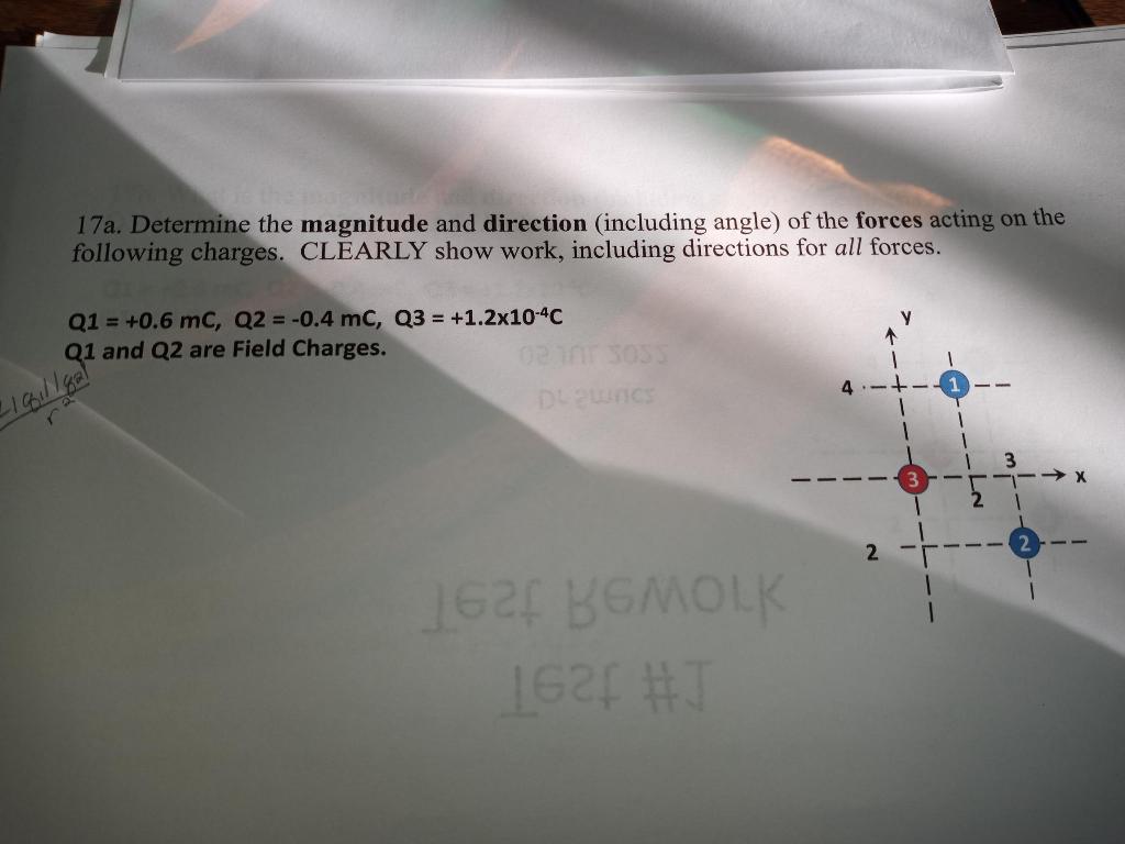 17a. Determine the magnitude and direction (including | Chegg.com