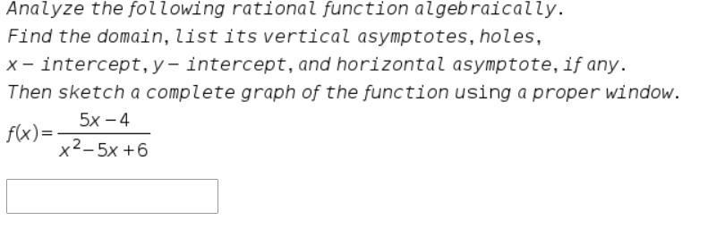 Solved Analyze the following rational function | Chegg.com