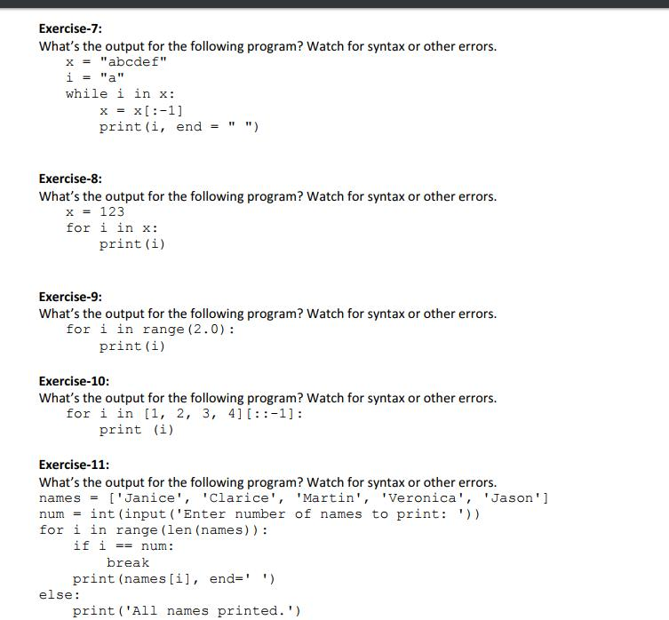 Solved screenshots as results in each Exercise in pychrom. | Chegg.com