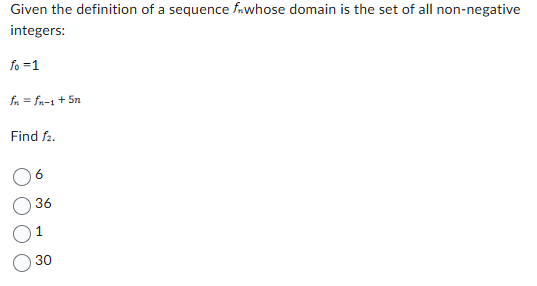 Solved Given the definition of a sequence fn ﻿whose domain | Chegg.com