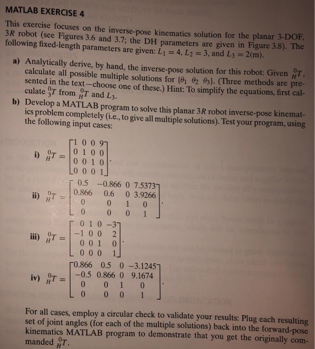 Solved MATLAB EXERCISE4 This exercise focuses on the | Chegg.com
