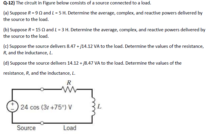 Solved Q-12) The circuit in Figure below consists of a | Chegg.com