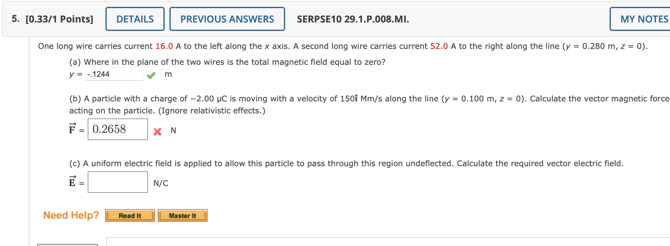 Solved 5. [0.33/1 Points] DETAILS PREVIOUS ANSWERS SERPSE 10 | Chegg.com